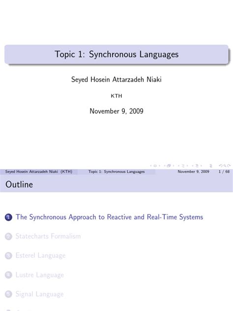 Pdf Topic 1 Synchronous Languages Dokumentips