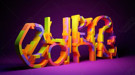 Creating 3d Text With Vibrant Color Background Vibrant Color Backgrounds Yellow Purple
