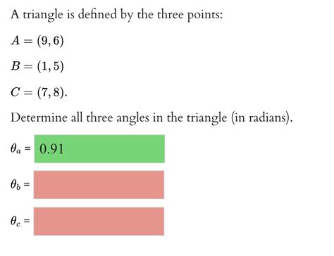 Solved A Triangle Is Defined By The Three Points A Chegg