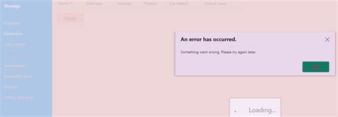 Parameter List Access Gives Something Went Wrong Try Again Later