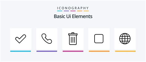 Basic Ui Elements Line 5 Icon Pack Including Unchecked Box Alert