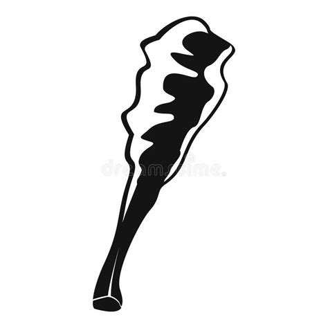 Primitive Man With Truncheon Icon Isolated On White Background Stone
