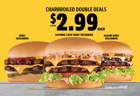 Carls Jr Announces Their New 299 Charbroiled Double Deals Menu With