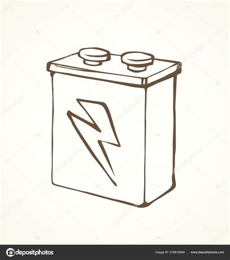 Battery Vector Drawing Stock Vector Image By ©marinka 278818094