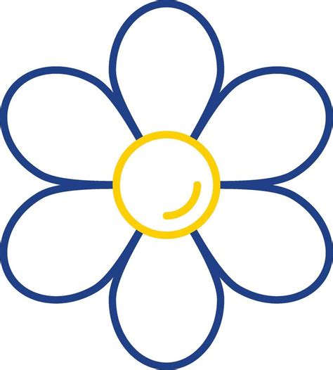 Daisy Line Two Color Icon 42828519 Vector Art At Vecteezy