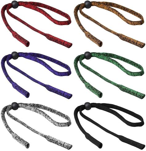 Kuou 6 Pieces Glasses Strap Soft Sport Eyeglasses Straps Adjustable