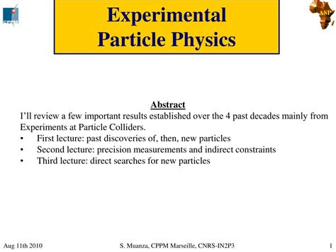 Ppt Experimental Particle Physics Powerpoint Presentation Free