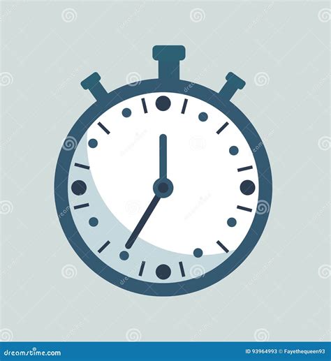 Stopwatch Countdown Concept Chronometer Clock Analog Chronometer Stock Vector Illustration