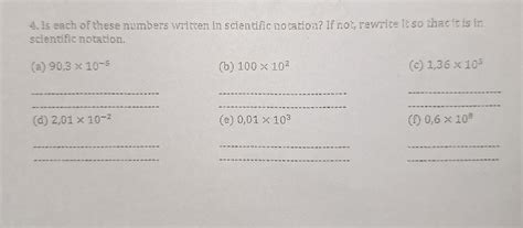 solved is each of these numbers written in scientic