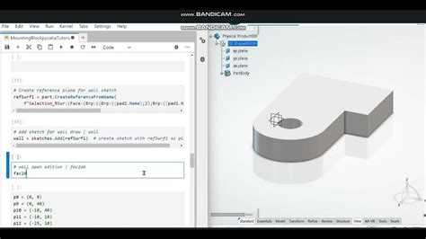 pycatia scripting to draw a part mounting block learn basics of
