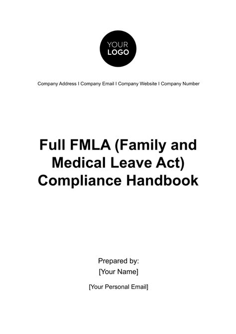 Free Full FMLA Family And Medical Leave Act Compliance Handbook HR Template To Edit Online