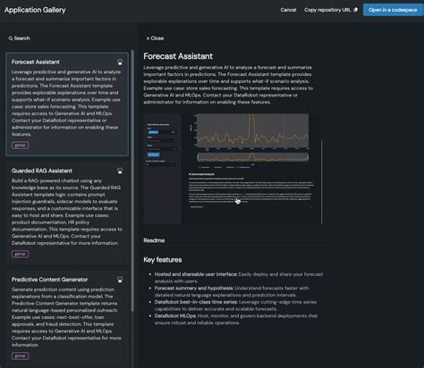 application templates datarobot docs