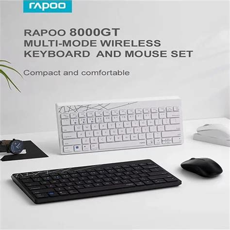 Rapoo 8000gt Multi Mode Silent Wireless Keyboard Mouse Combo Price In Bd