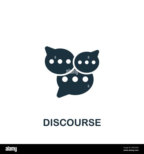 Discourse Icon Monochrome Simple Sign From Speech Collection