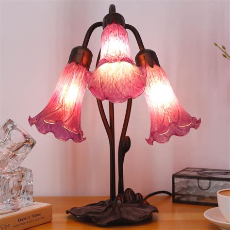Puresilks Flower Table Lamp Green Small Table Lamp Ceramics Floral