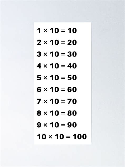 70 Times Table Times Tables Table Multiplication Table 40 Off
