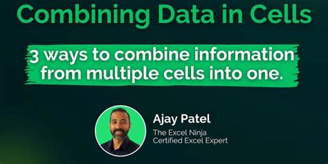 ajay patel on linkedin combining data in cells