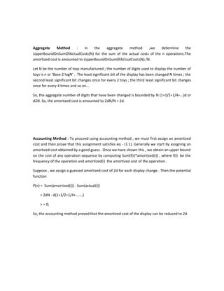 Amortized Complexity RTF Computing Technology Computing