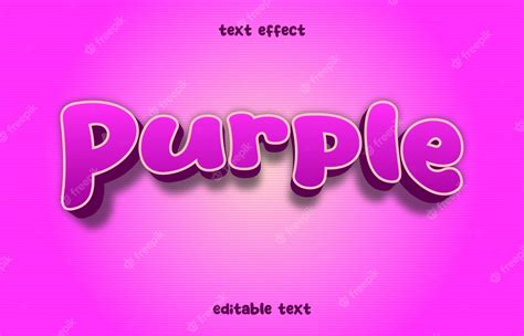Premium Vector Editable Purple 3d Text Effect