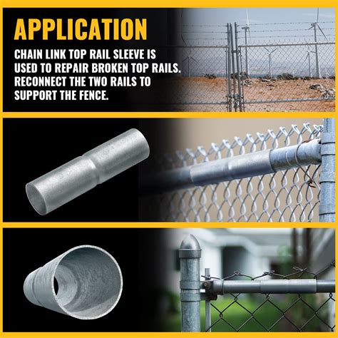 1 38 Top Rail Sleeve 8 Pcs Top Rail Connectors For Chain Link Fence Chain