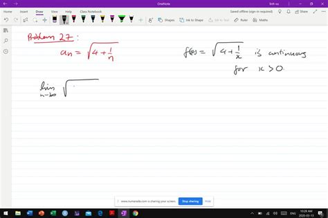 Solved In Exercises 27 30 Use Theorem 4 To Determine The Limit Of The Sequence An √ 4 1 N