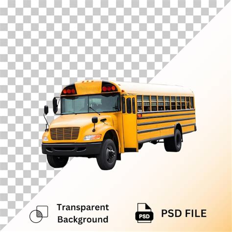 투명 한 배경 에 고립 된 학교 버스 프리미엄 Ai 생성 Psd