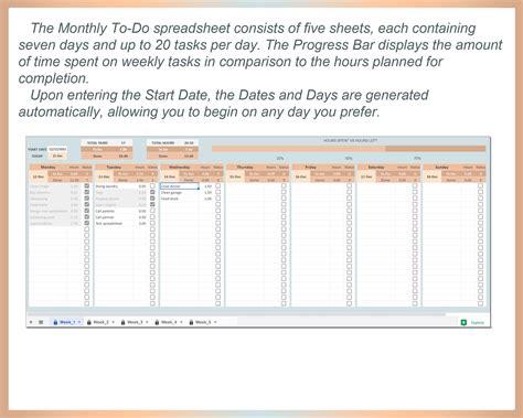 Monthly To Do List Check List Excel Work Hours Planner Weekly To Do Monthly Tasks Weekly
