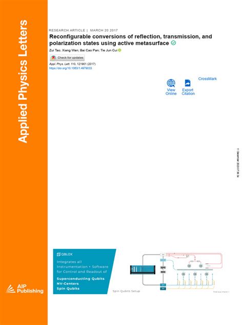 Tao Et Al 2017 Reconfigurable Conversions Of Reflection