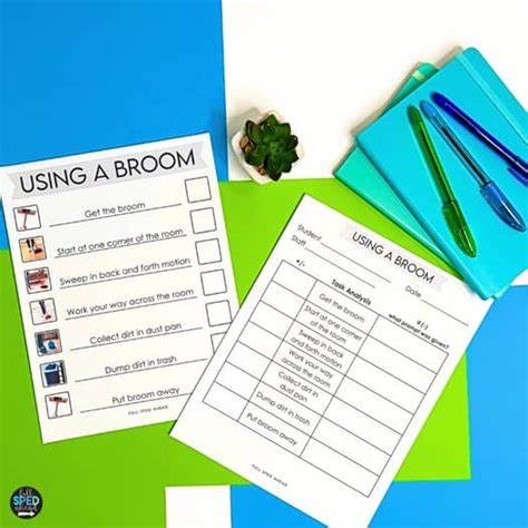 Use A Broom Visual Task Analysis Template Special Education Life Skills