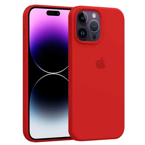 Red Original Silicone case for Apple iphone 14 Pro – The Hatke