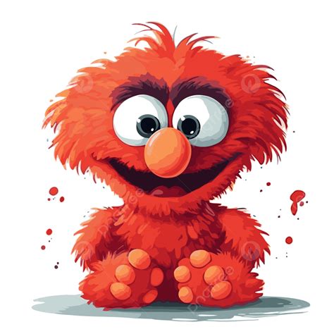 Gambar Clipart Elmo Raksasa Merah Lil Elmo Pelekat Dinding Kartun Art Deco Vektor Elmo Seni