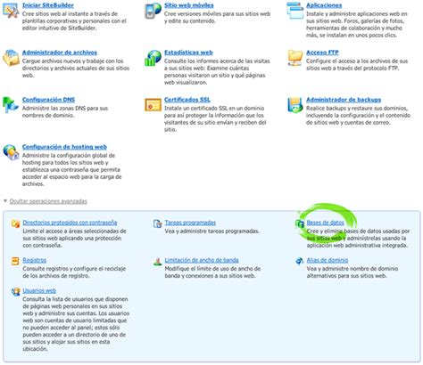 Como Crear Una Base De Datos En Plesk Occentus Network