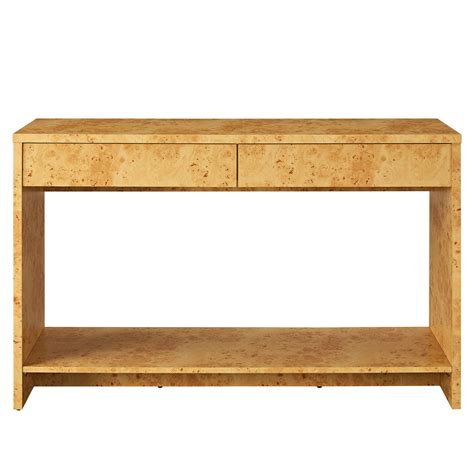 Modway Hudson 2 Drawer Burl Wood Console Table And Reviews Wayfair