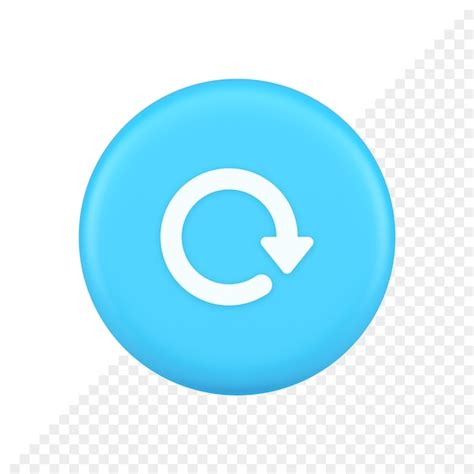 Premium Psd Circular Arrow Button Curved Dynamic Loading Progress