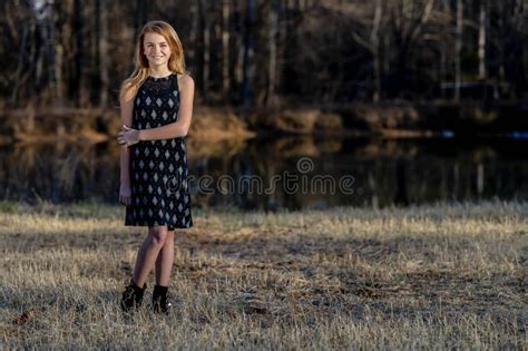 Young Blonde Teenager Enjoys A Beautiful Day Stock Image Image Of