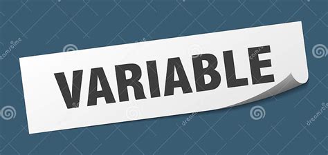 Variable Sticker Variable Square Sign Stock Vector Illustration Of
