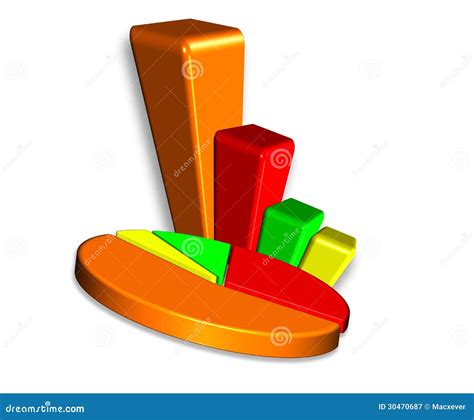 D Bar Pie Chart Stock Illustration Illustration Of Horizontal