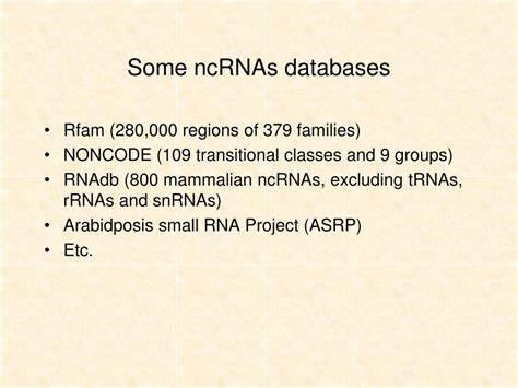 PPT C Omputational NcRNA Gene Finding Nc RNA Structure Prediction PowerPoint Presentation