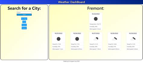 GitHub JongwonLee123 WeatherDashboard