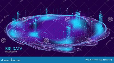 Abstract 3d Big Data Visualization Stock Vector Illustration Of Future Analysis 127045103