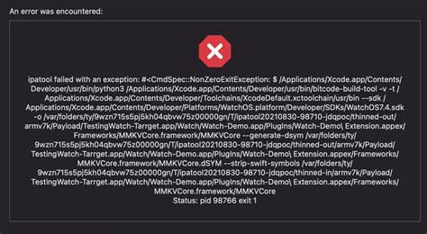Can Not Generate Ipa When Adding Mmkvwatchextension Ipatool Failed