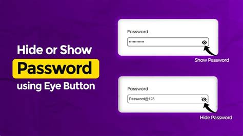 Hide And Show Password Using Html Css And Javascript Learn With Anish