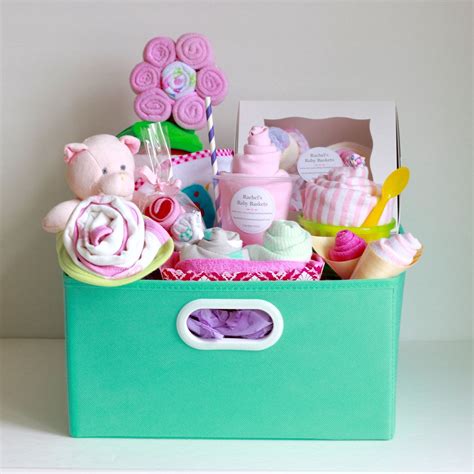 Baby Girl Gift Basket, Baby Shower Gift, Newborn Gift, Unique Baby Gift ...