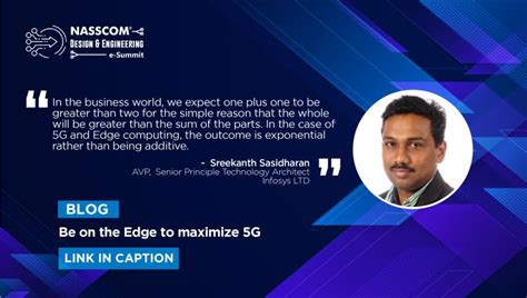 Sreekanth Sasidharan On Linkedin My Nasscom Blog On 5g And Edge