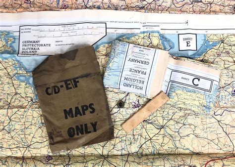 Ww2 Raf Personnel Aircrew Double Escape Map Package Europe