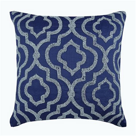 The Homecentric Pillow Case Zipper Blue Throw Pillow Covers Lattice