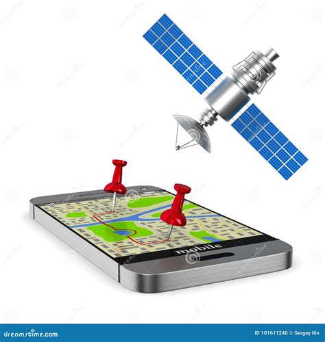 Navigation System Isolated 3d Illustration Stock Illustration