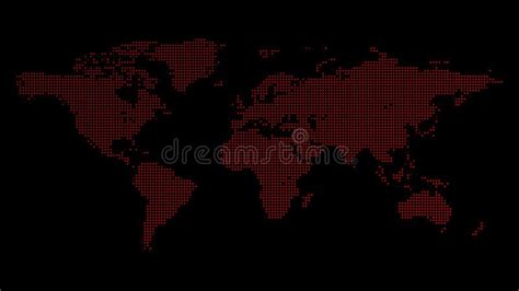World Map From Particles Dots Digital Planet Earth Stock Illustration