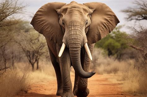 A Large Male Elephant Premium Ai Generated Image