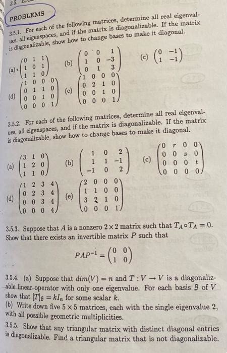 Solved Problems 3 5 1 For Each Of The Following Matrices